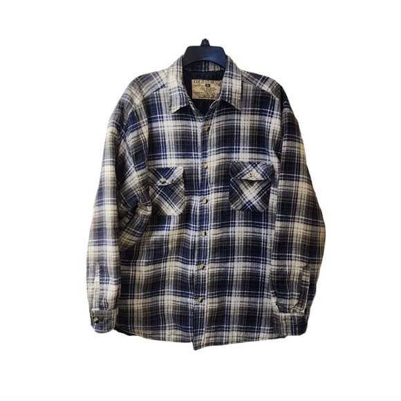 cold storage | Jackets & Coats | Cold Storage Blue White Lined Flannel ...